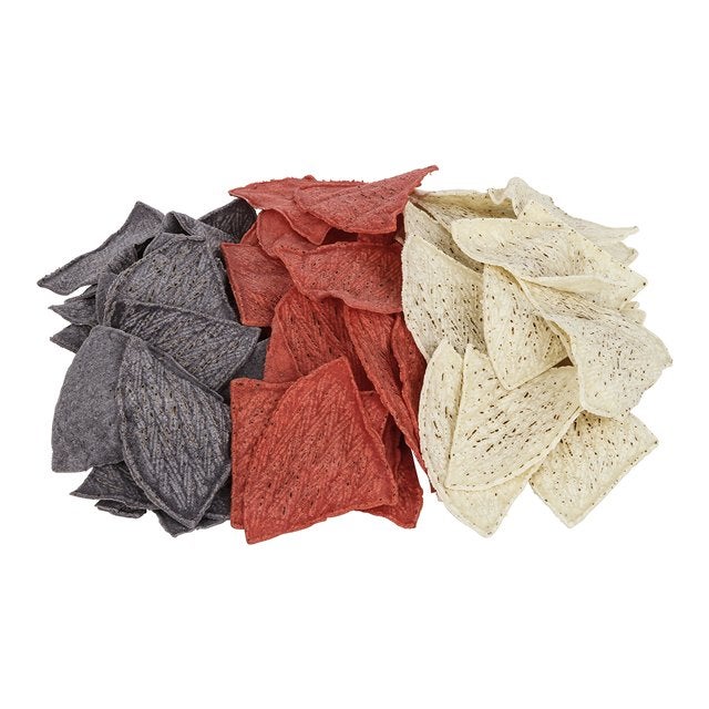 Chips, Tortilla, Unfried, Tri-Color, 4-Cut, Shelf-Stable, Bulk – Orderve